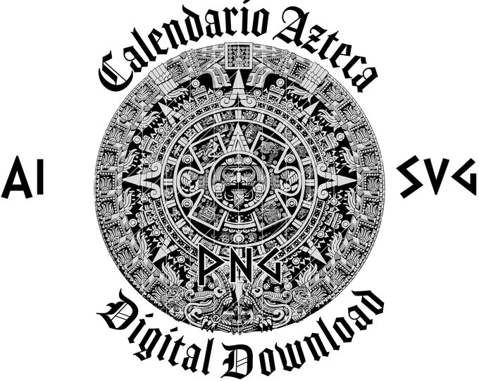Aztec Calendar, Calendar, Azteca, SVG, DXF, PNG, Vector, Screen ...