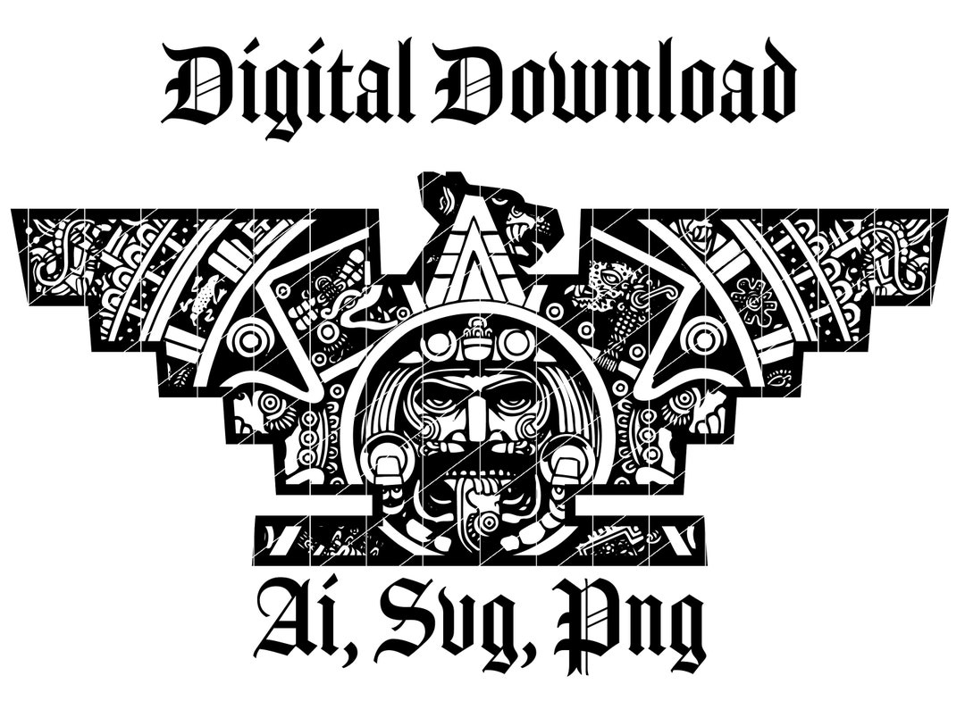 Archivo SVG Águila Mexicana Azteca, Calendario Azteca SVG, Arte ...