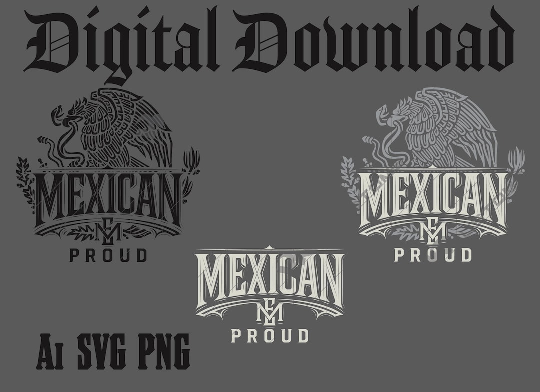 Mexican Proud Emblem Svg of Bundle 3 | Mexican Coat of Arms Design | AI ...