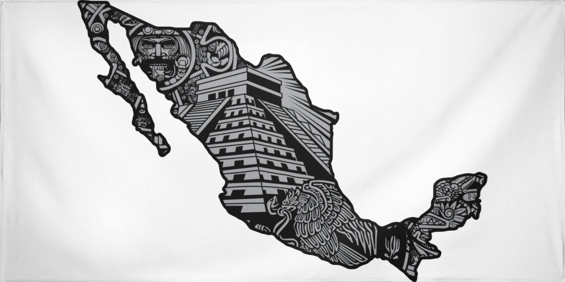 Mexican Aztec Map SVG File, High Detail, Aztec Calendar SVG, Laser ...