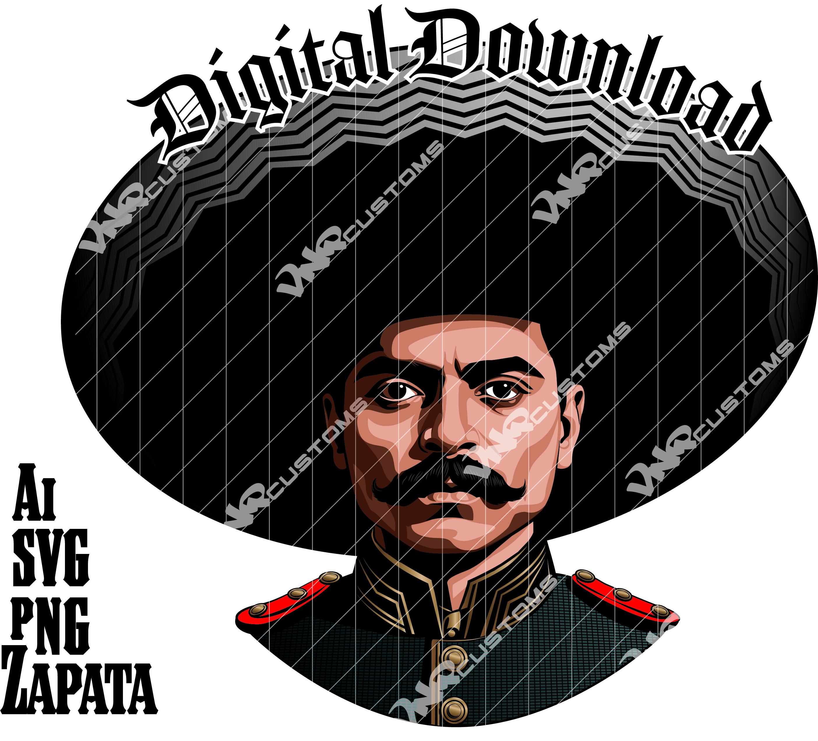 Emiliano Zapata SVG, Mexican Revolutionary Vector (digital Download) - Etsy