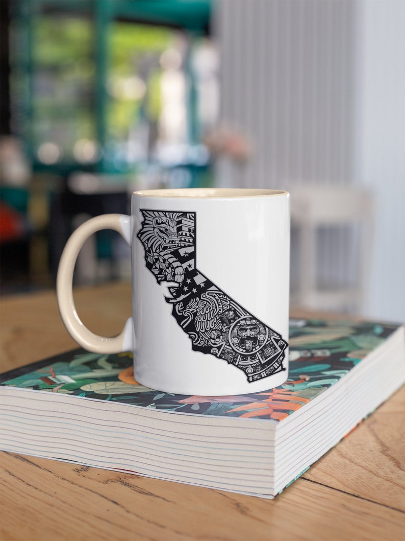California State Map With Aztec Art SVG File High Detail - Etsy