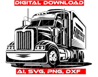 Big Truck Clipart Trucking Designs for Cricut Cutfile Cut - Etsy