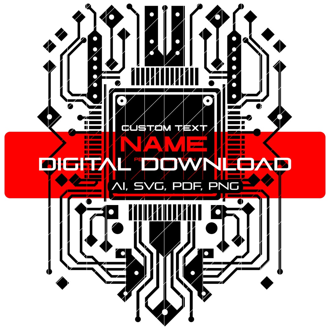 CPU Svg, Cpu Clipart Svg, Circuit Board Digital Download, Circuit Board ...