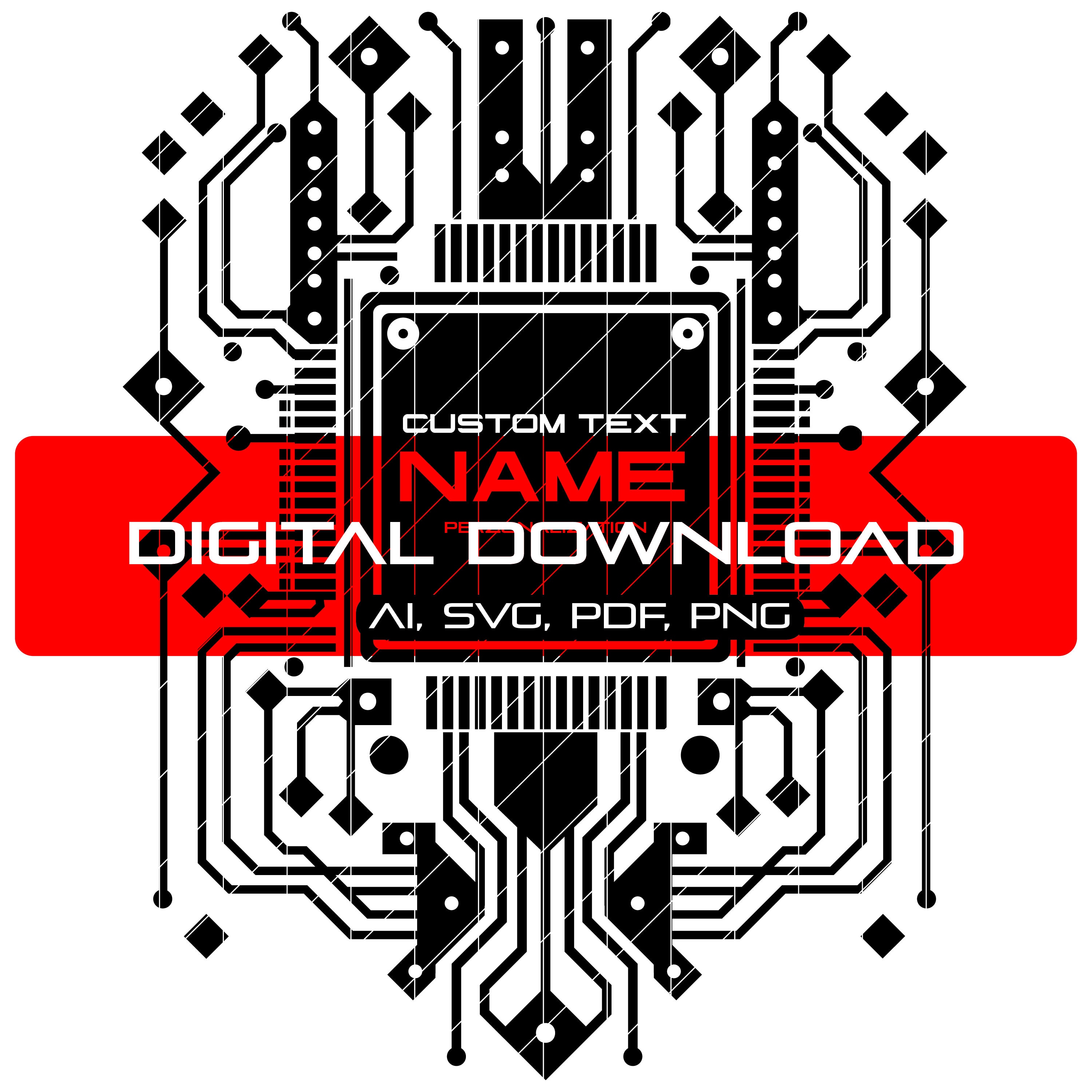 CPU Svg Cpu Clipart Svg Circuit Board Digital Download - Etsy