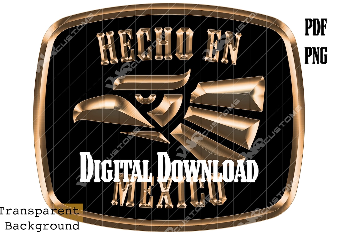 Hecho En Mexico Gold PNG, Aztec Design PDF, Digital Download Art, Hecho ...