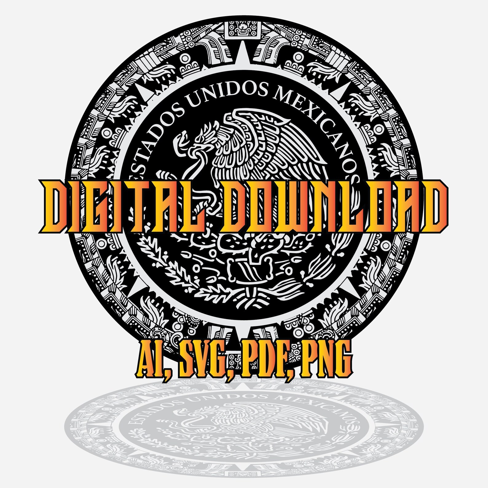 Sello De Mexico Mexico SVG Mexican Eagle Aguila Cut Files - Etsy Hong Kong