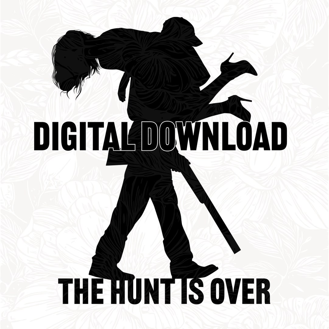 The Hunt is Over Silhouette Svg Design, Wedding Clipart, Hunting ...