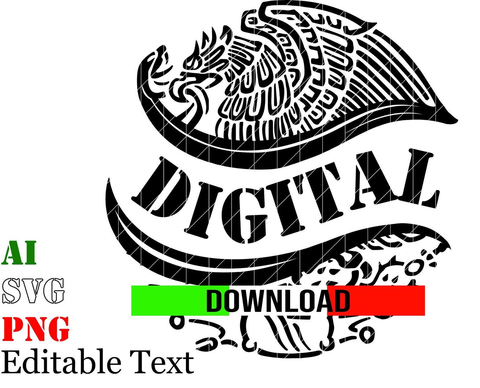 Mexico Eagle SVG, Aztec Calendar Emblem, Laser Cut File (digital ...