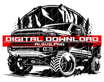 Off Road Truck SVG File, Clipart Svg, Laser Engraving off Road File ...