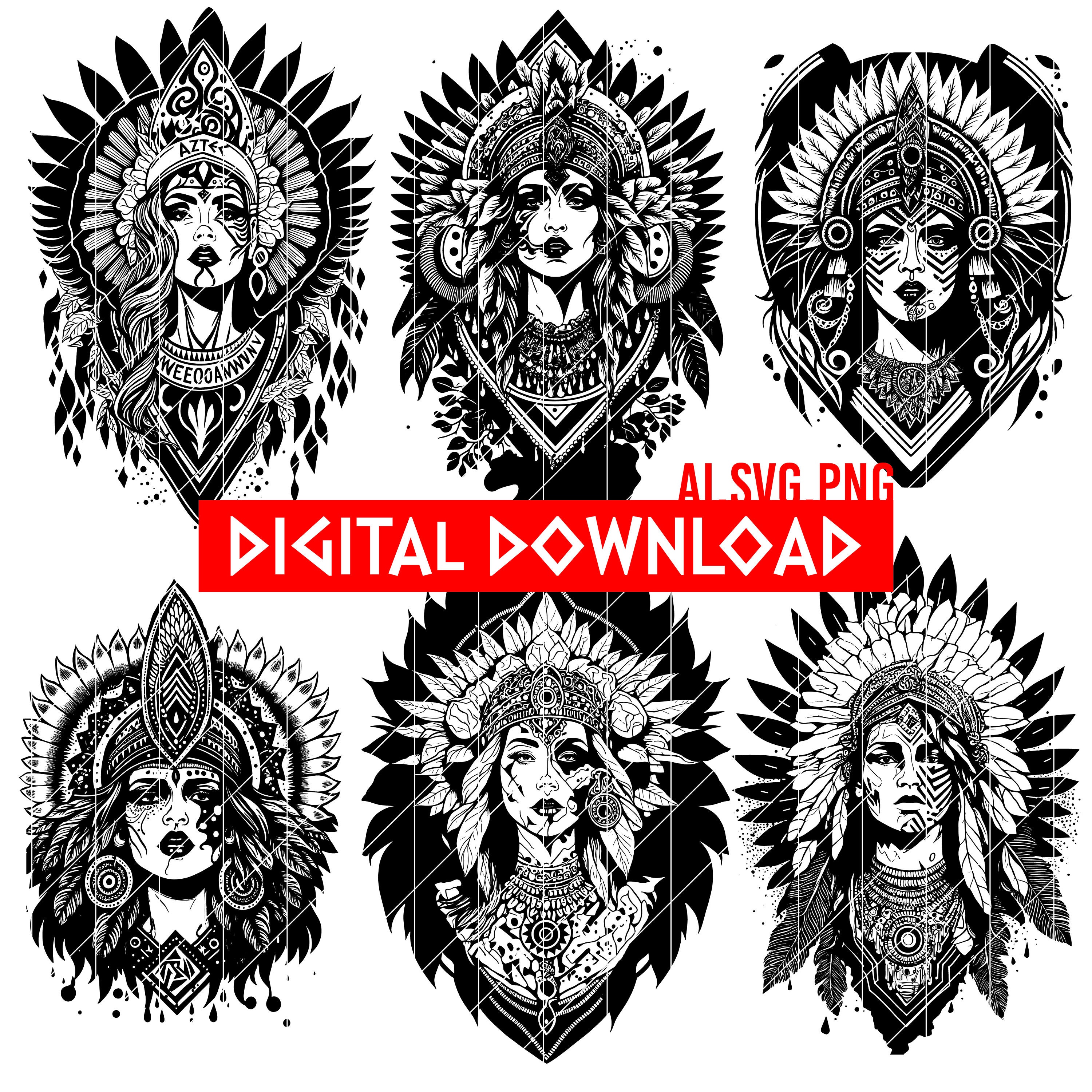 Aztec, Mayan, Native Inspired SVG, Aztec Calendar, Laser Engraving File ...