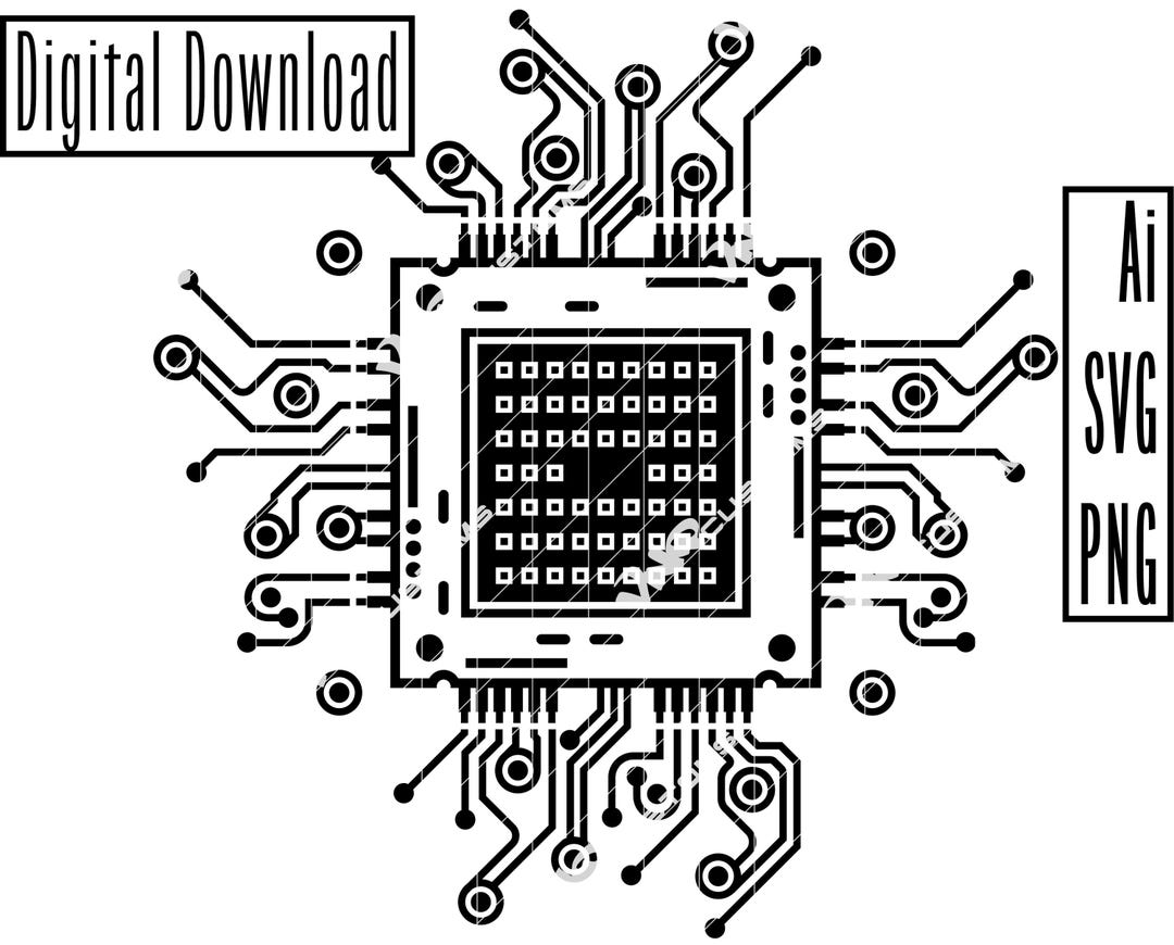 CPU Svg, Circuit Board Digital Download, Circuit Board Pattern Svg ...
