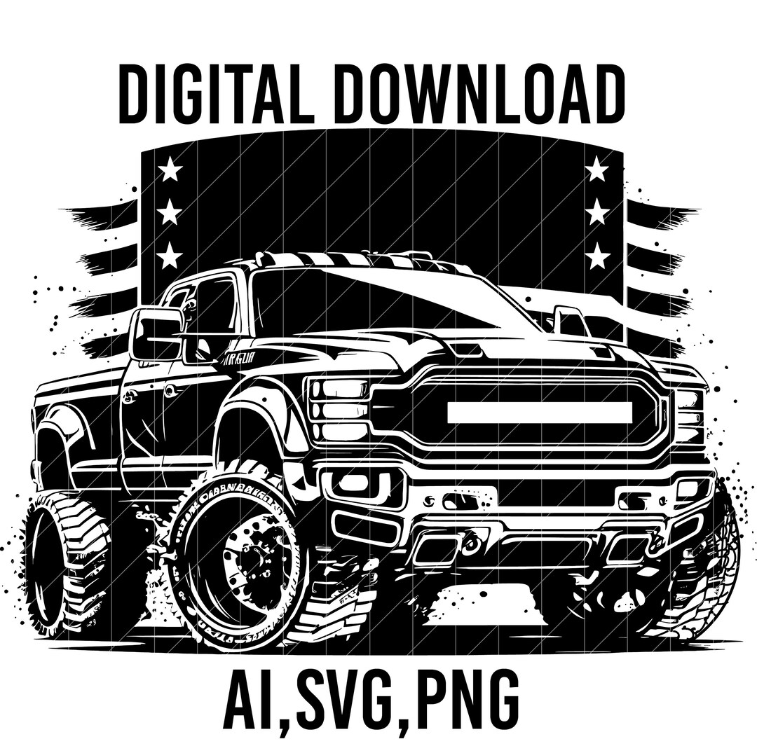 Big Trucks HD SVG File, Clipart Svg, Laser Engraving off Road File ...