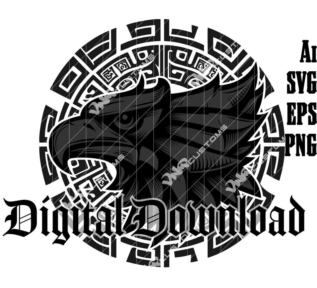 Mexican Eagle Tattoo SVG | Hecho En México Vector Bundle | Editable ...