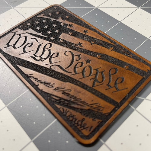 American Flag Leather Patch - Etsy