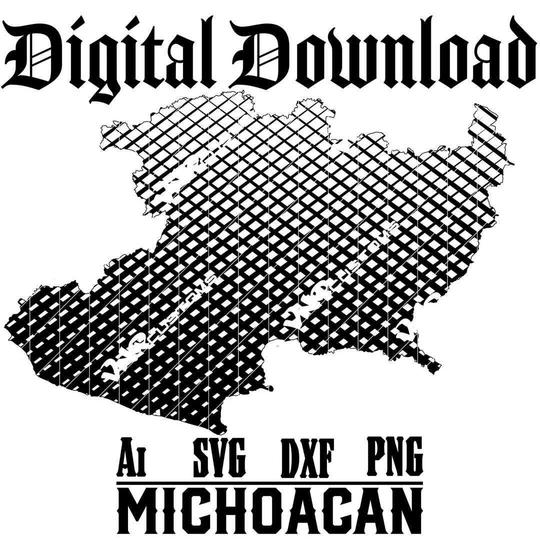 Michoacán Mexico Map Laser Engraving Design | CNC Plasma Cutting Svg ...