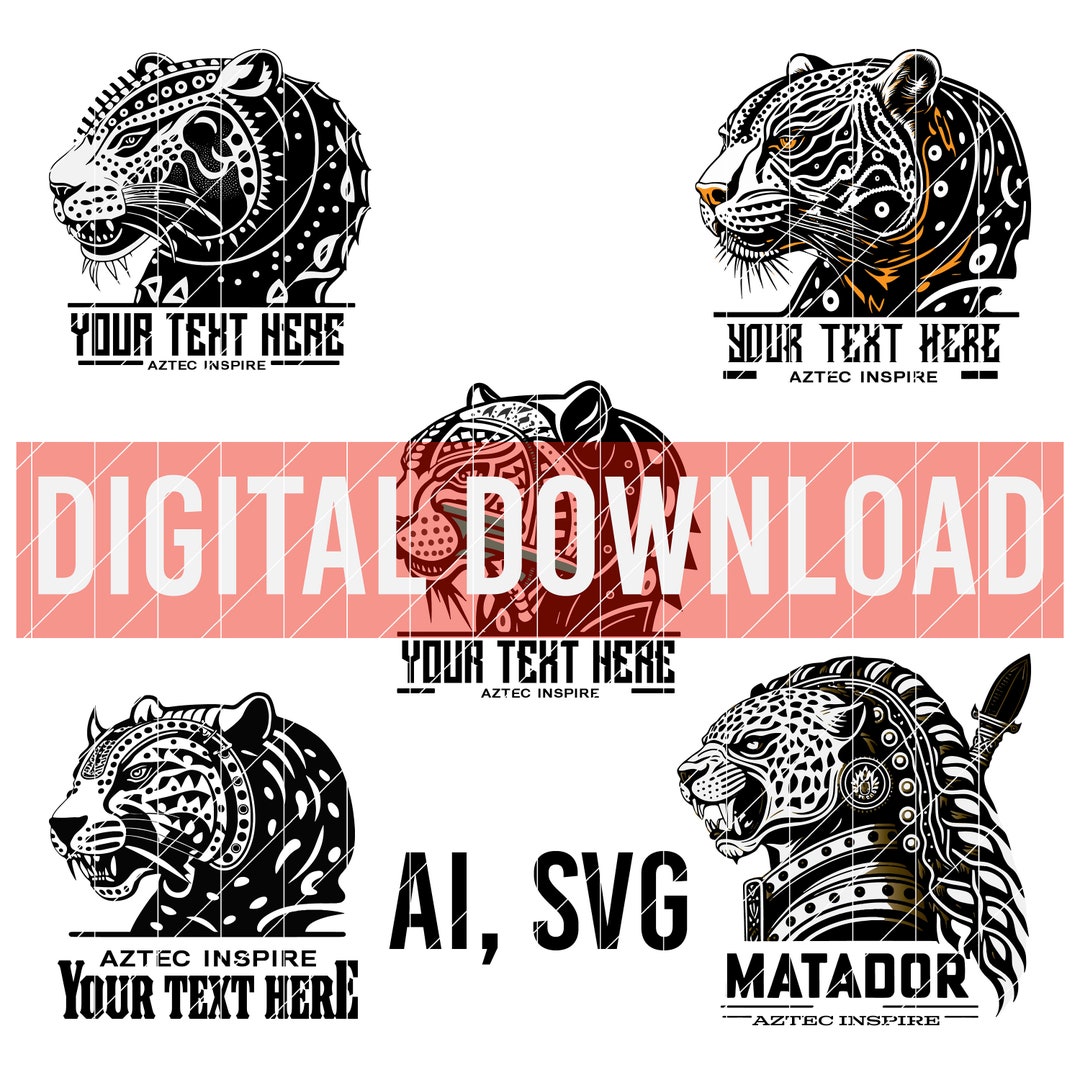 Aztec Jaguar SVG, Native Inspired SVG File, Aztec Calendar SVG, Laser ...