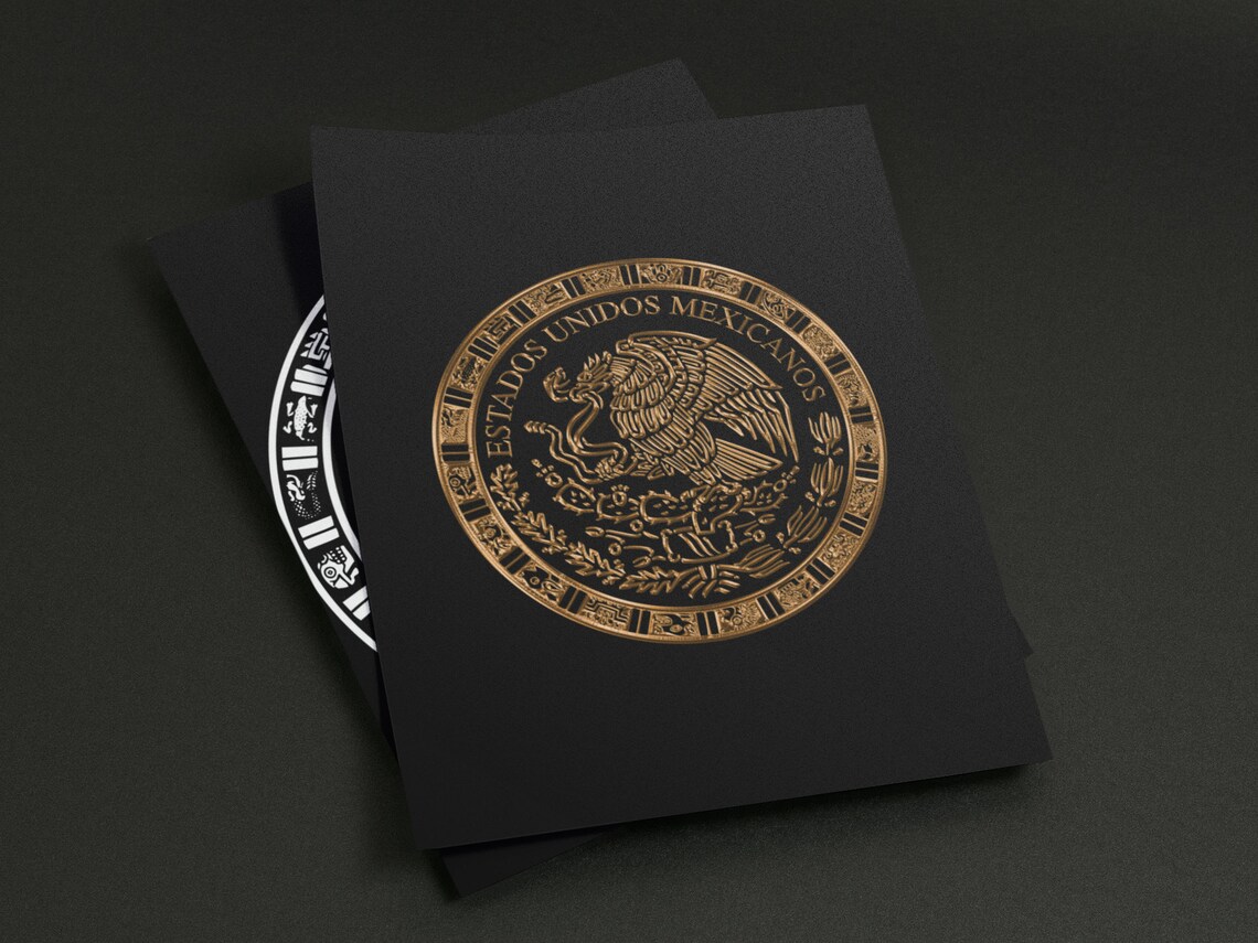 Sello De Mexico Gold Aguila Mexicana Mexican Eagle Golden | Etsy