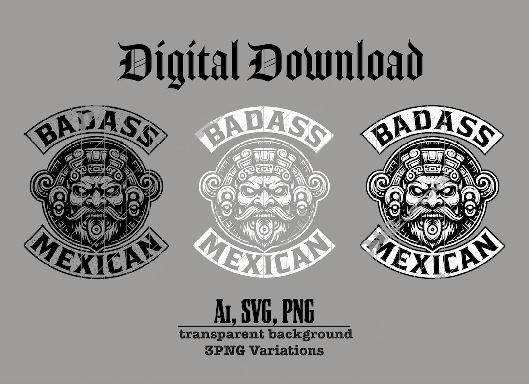 Aztec Warrior Biker Patch Vector – Mexican Emblem (digital Download) - Etsy
