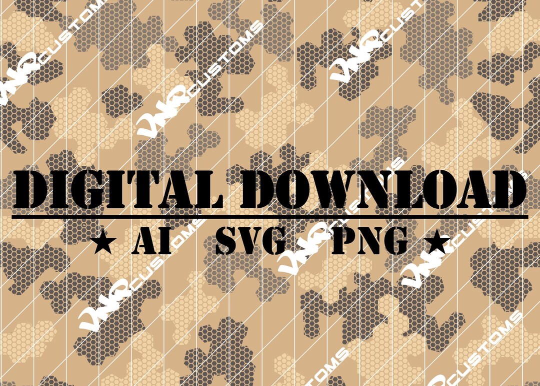 Hexagon Camouflage Pattern Clipart - Military Vector Graphics (digital ...