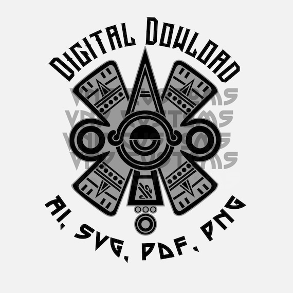 Mayan Symbol Tattoo SVG Illustration Aztec SVG File Laser - Etsy