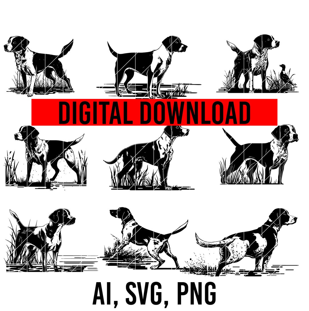 Hunting Dog SVG, Hunting Clipart, Hunting and Fishing, Hunting Dog ...