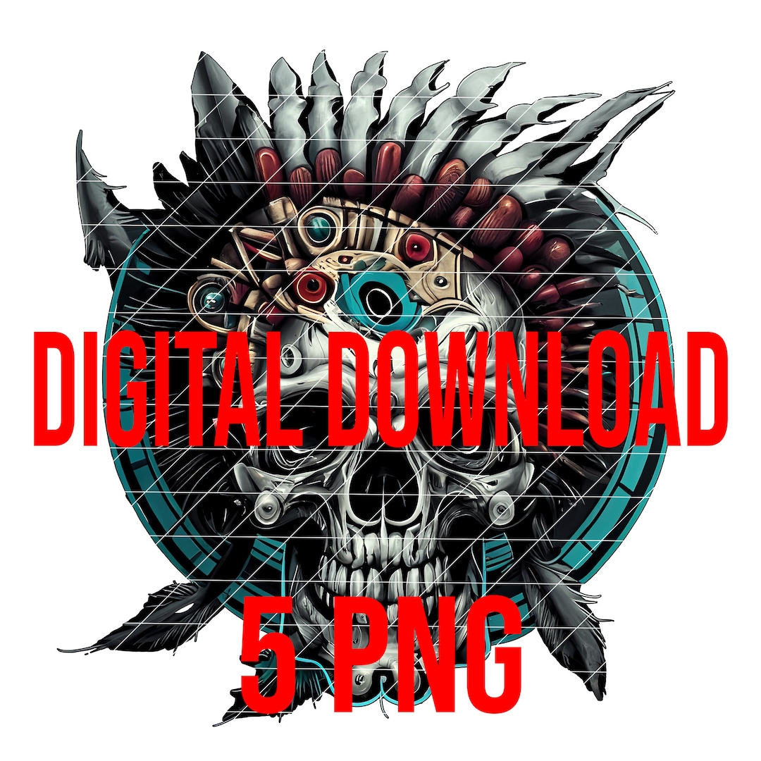 Skull With Mohawk Png, Aztec Skull PNG, Aztec Clip Art Png, High Detail ...