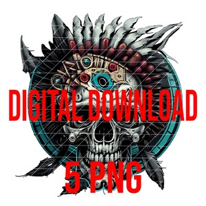 Skull With Mohawk Png, Aztec Skull PNG, Aztec Clip Art Png, High Detail ...