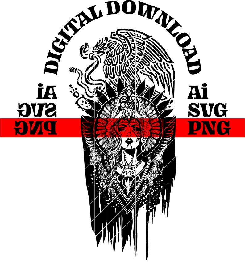 AZTEC Art Sello Del Aguila Mexican Eagle águila De Mexico - Etsy