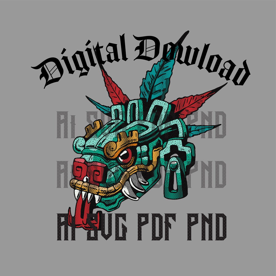 Ancient Mayan Snake, Mayan Symbol, Illustration Aztec SVG File, Laser ...