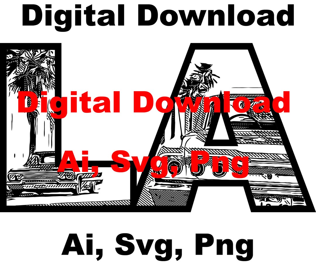 LA SVG File, Decal File, Laser Engraving File, California State File ...