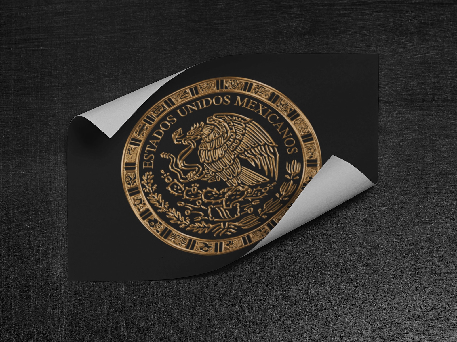 Sello De Mexico Gold, Aguila Mexicana, Mexican Eagle, Golden Eagle, PSD ...