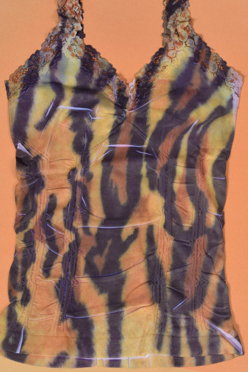Deadstock Y2K Seamless Print Lace Trim Tank FREE SHIPPING - Etsy