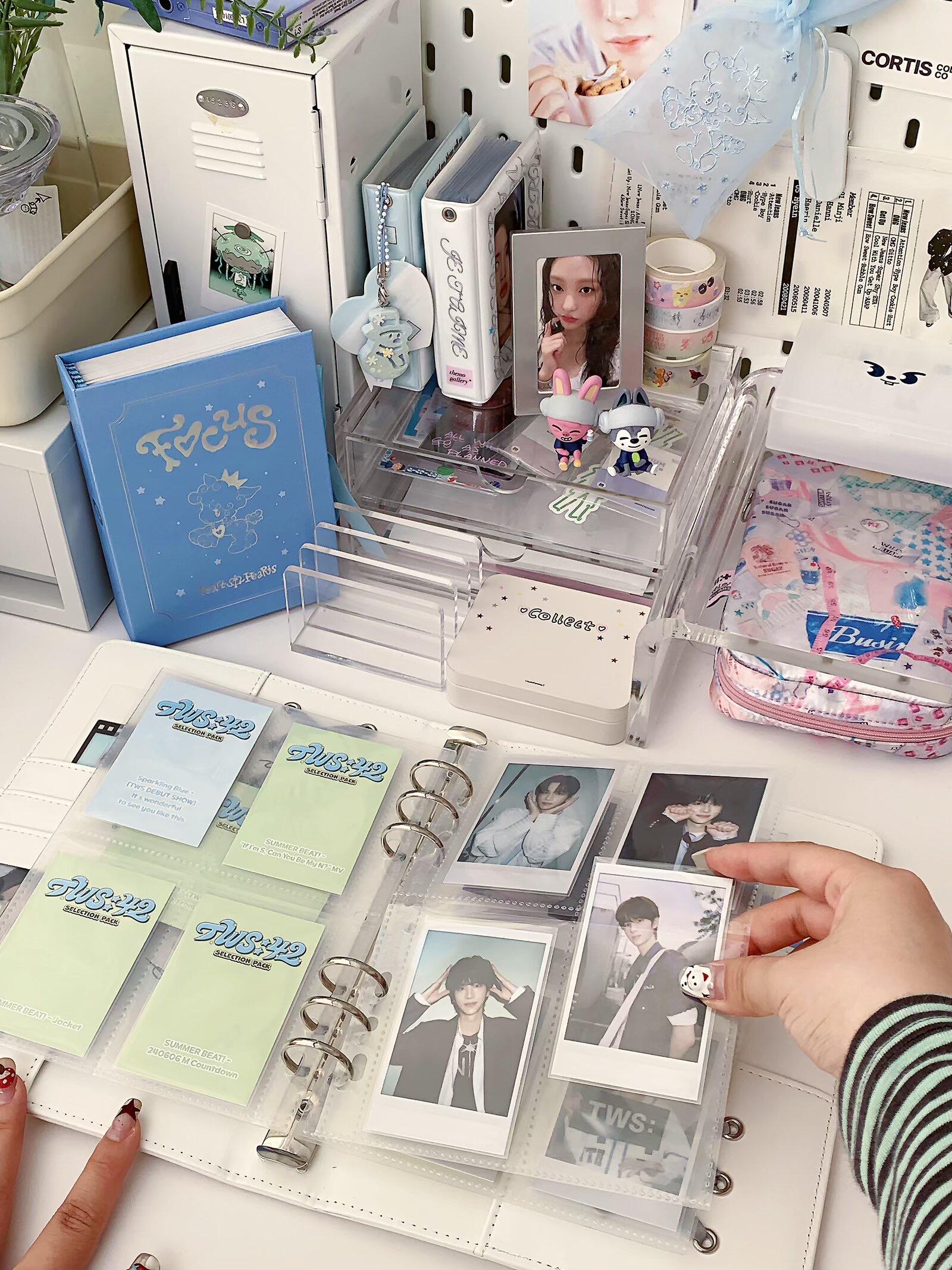 A5 Kpop Photocard Binder, Corset Ribbon Collect Book, PU Leather Photo ...
