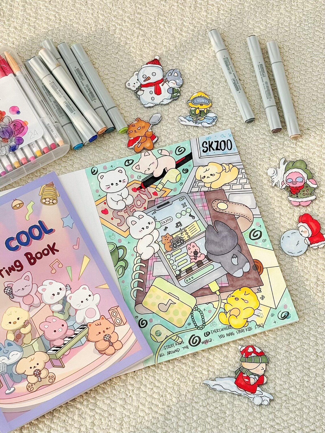Skz Kpop Coloring Book Vol 1 - Etsy