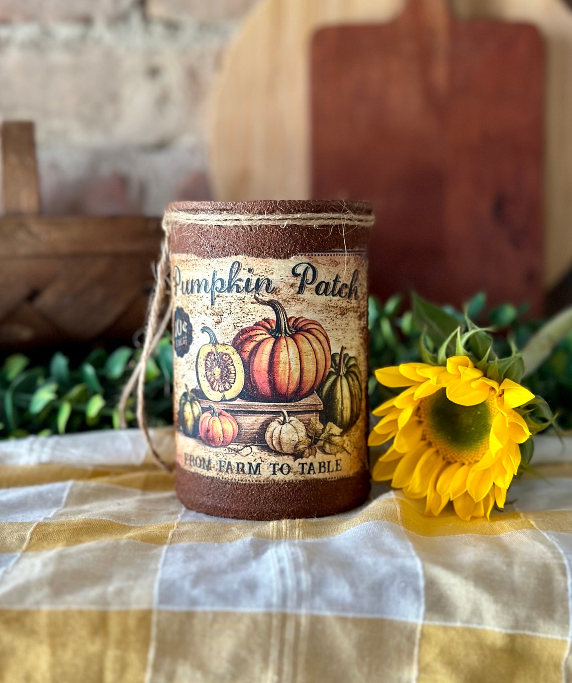 Farmhouse Primitive Grungy Can-rusty Tin Can - Etsy