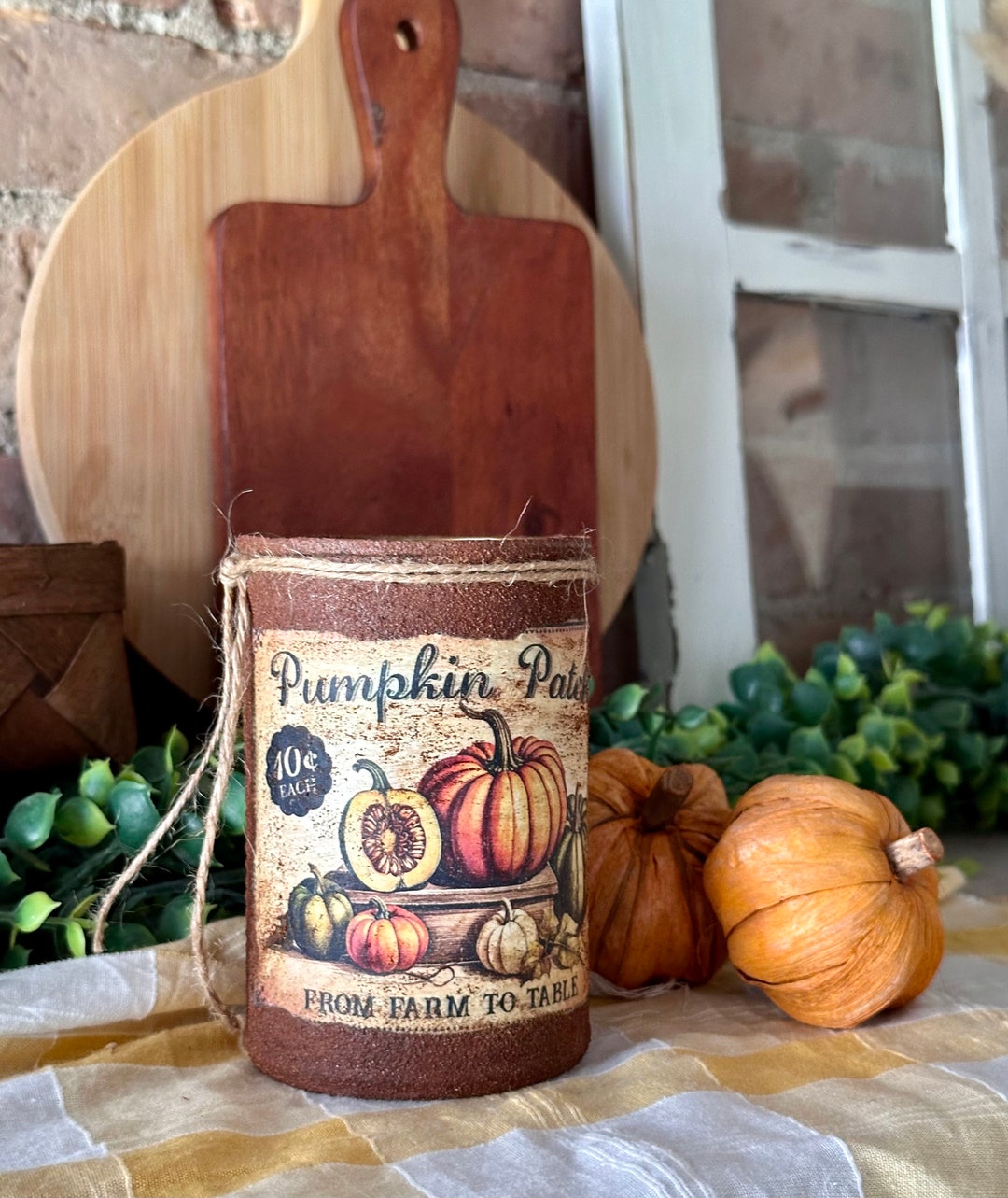 Farmhouse Primitive Grungy Can-rusty Tin Can - Etsy