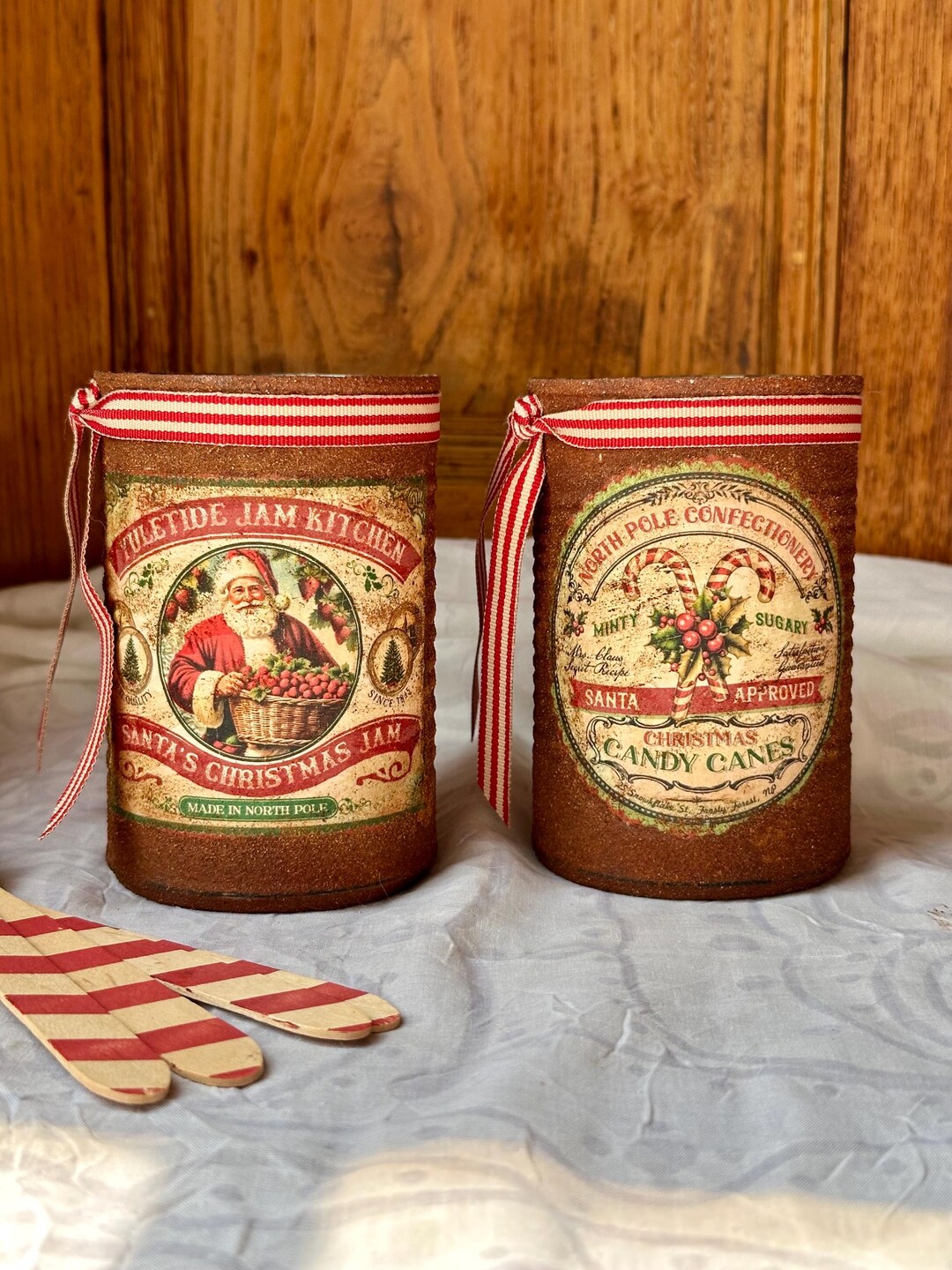 Christmas Primitive Grungy Can - Etsy