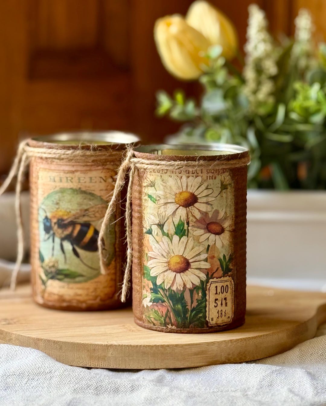 Primitive-farmhouse Grungy Can- Rusty Can- Set of Two - Etsy