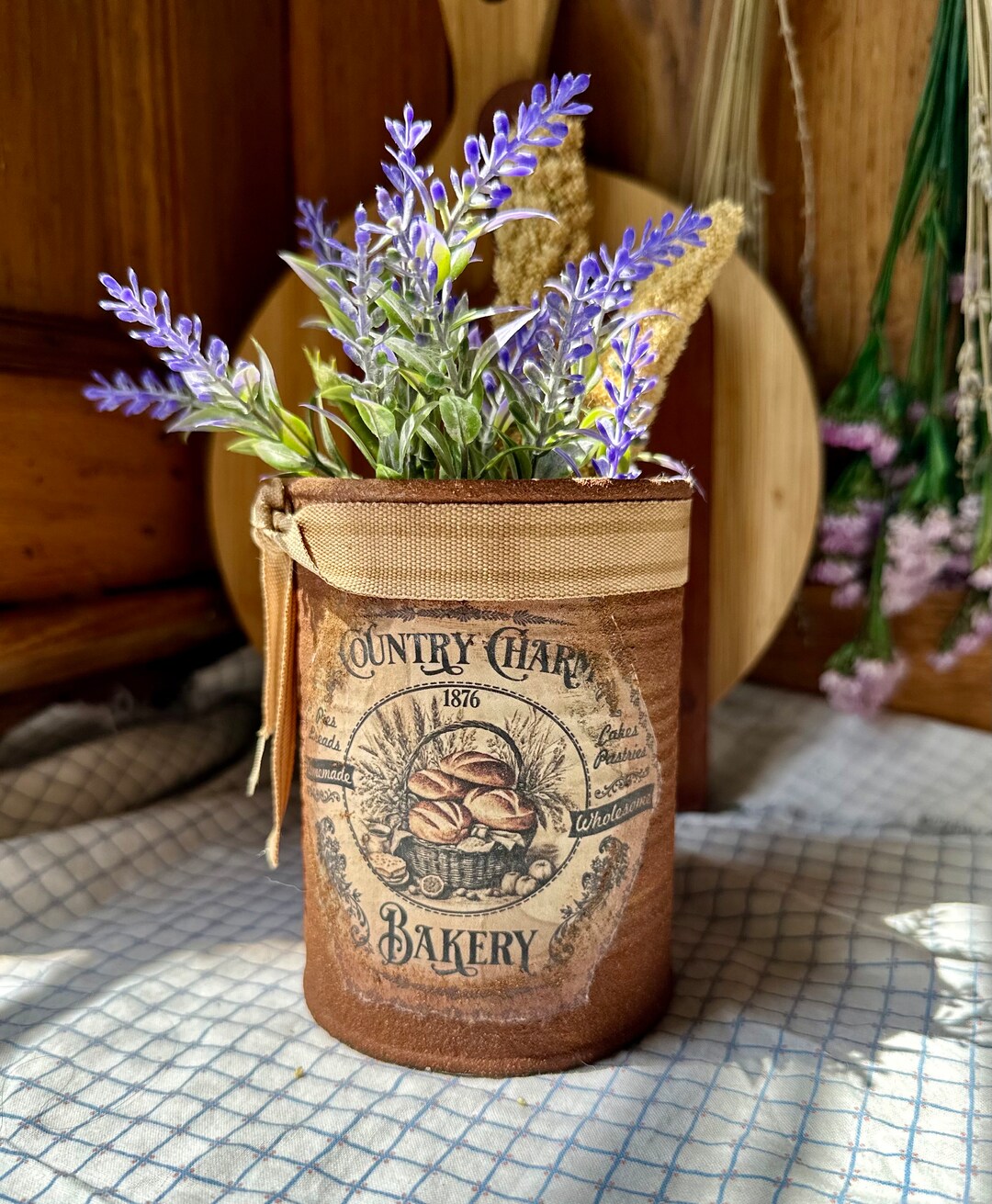 Farmhouse Primitive Grungy Can-rusty Tin Can - Etsy