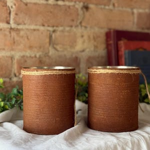Primitive-farmhouse Grungy Can- Rusty Can- Set of Two - Etsy