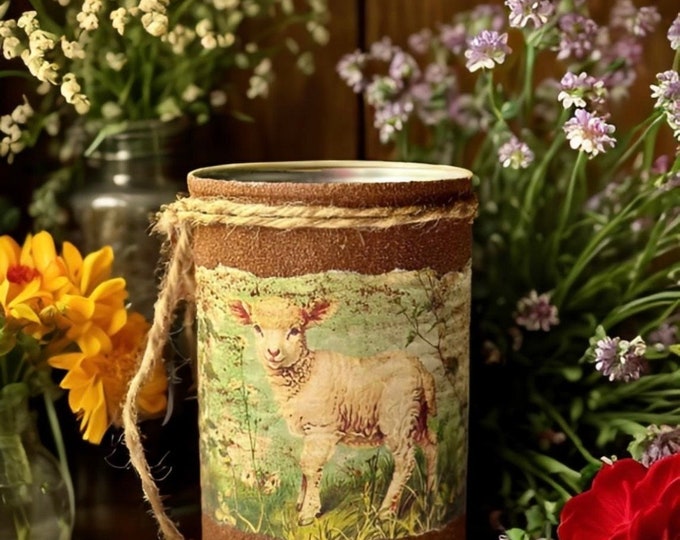 Farmhouse, Primitive, Grungy, Tin Can - Etsy