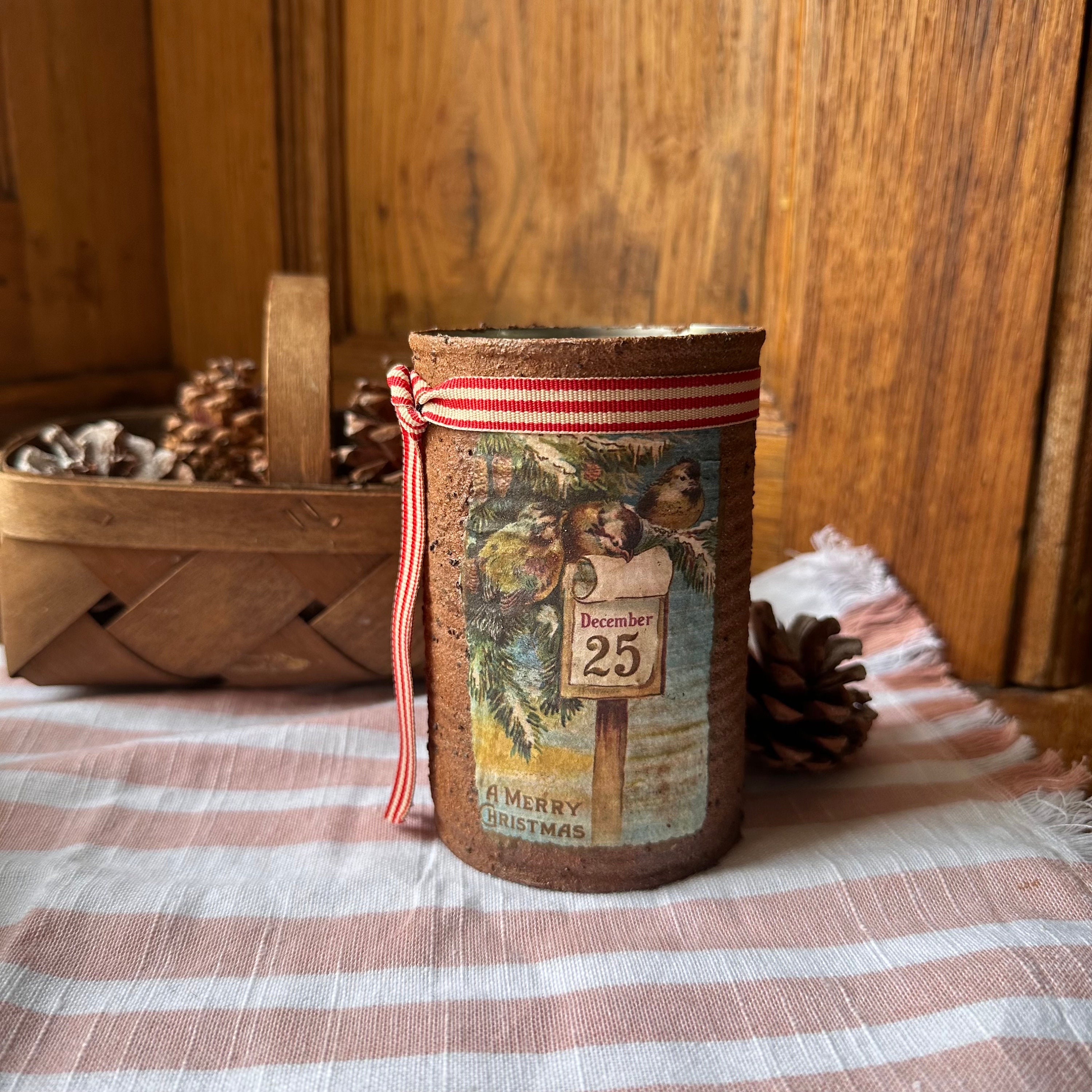 Christmas, Farmhouse, Primitive, Grungy, Rusty Tin Can - Etsy