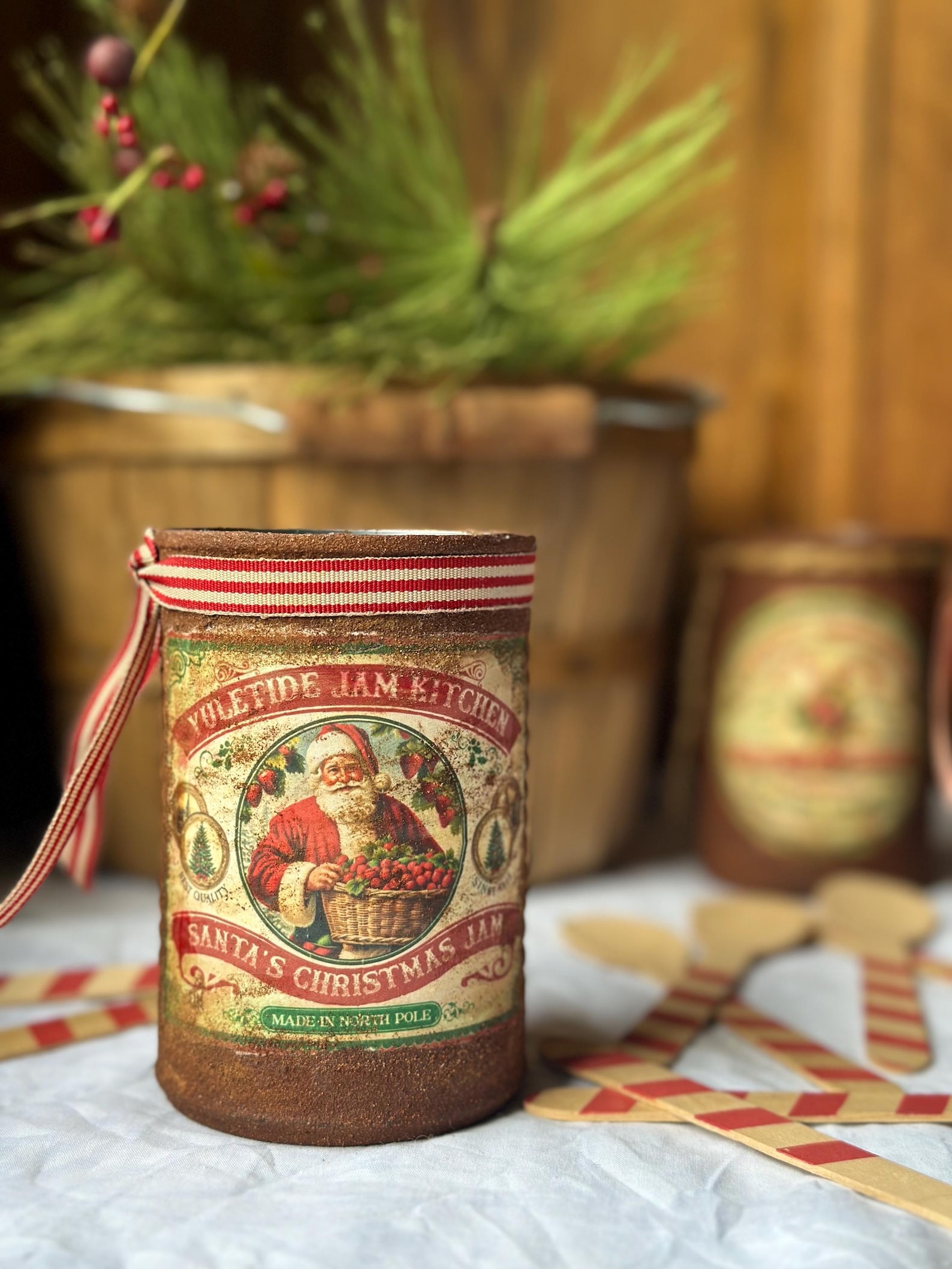 Christmas, Farmhouse, Primitive, Grungy, Rusty Tin Can - Etsy