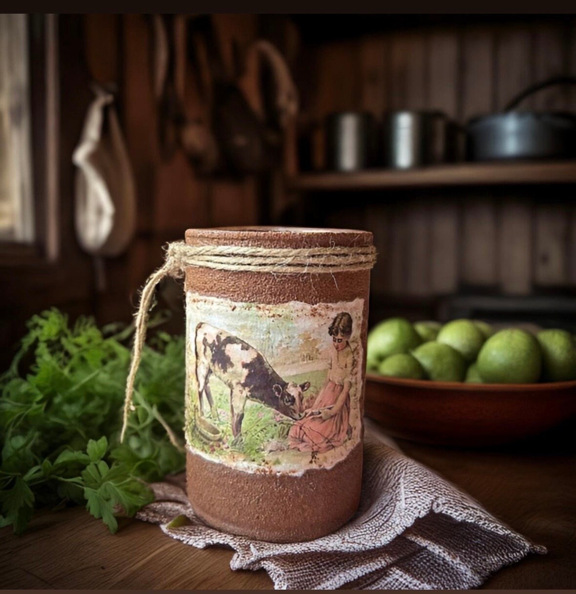Farmhouse, Primitive, Grungy, Tin Can - Etsy
