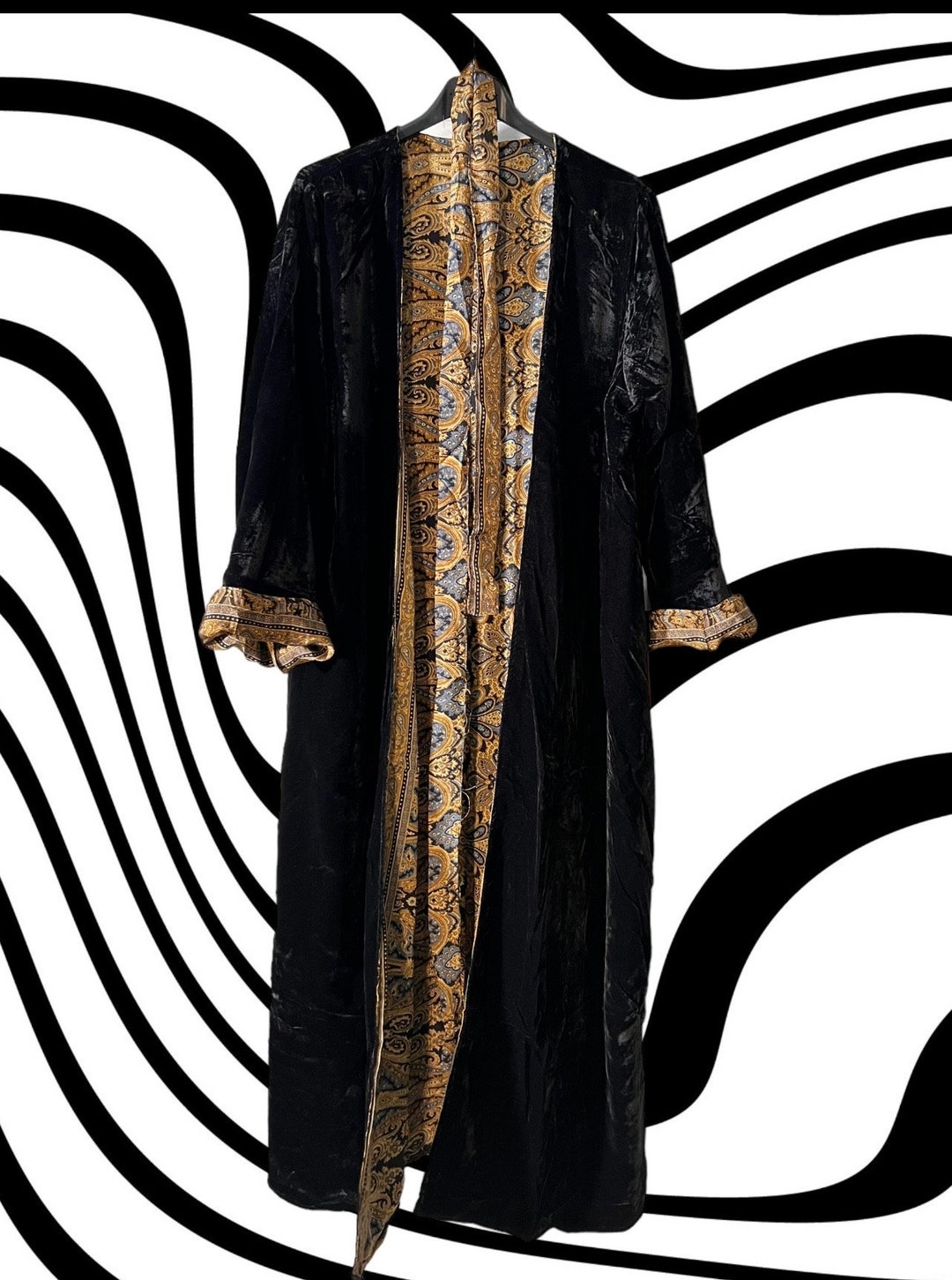 Reversible Kimono Made of Terzio Hair and Silk, Kimono Terziò Black ...
