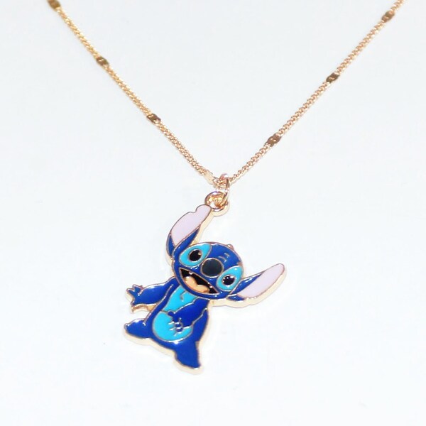 Lilo and Stitch Gold Necklace - Etsy