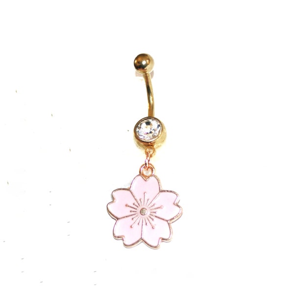 Flower Belly Ring - Etsy