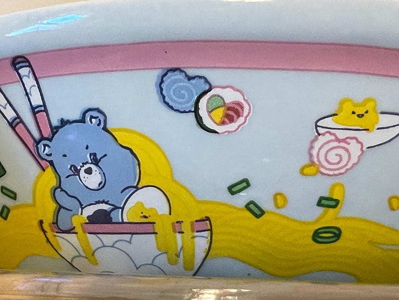 Care Bears Grumpy Bear Large Ramen Bowl With Chopsticks - Etsy