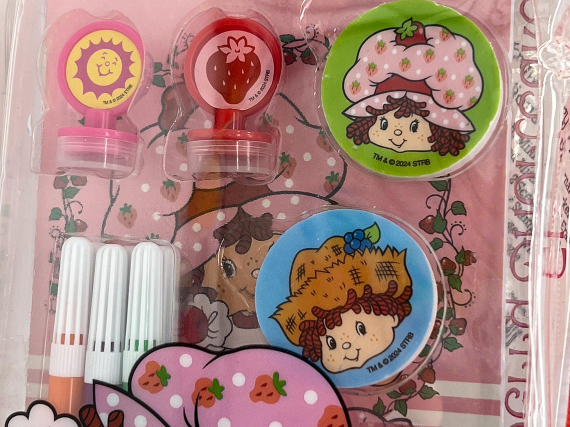 Strawberry Shortcake and Friends Stationary Kit and Carry Pouch - Etsy